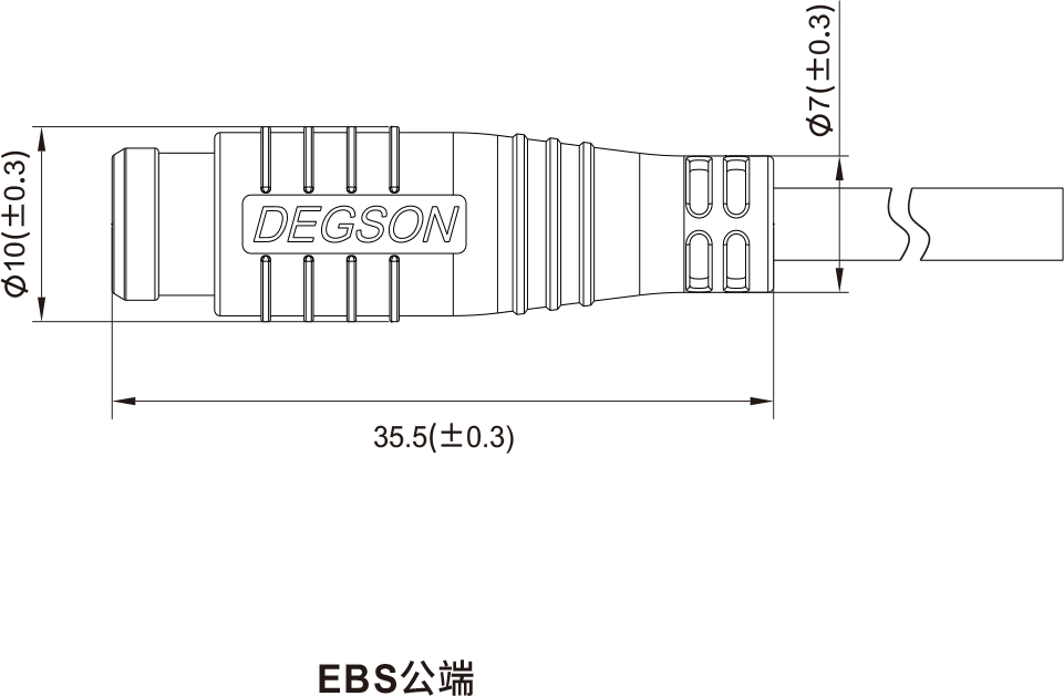 EBS signal male side connectors - SHS Technology - Global Surgical Robot
